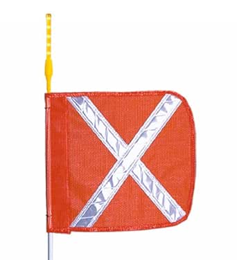 Flagstaff G10 Safety Flag with White Reflective X and LED Light ...