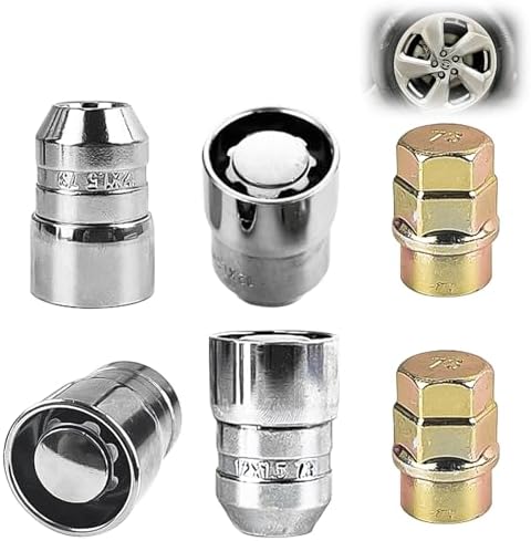 Amazon.com: ZPSNDP Chrome Cone Seat Wheel Locks Lug Nuts (M12 X 1.5 ...
