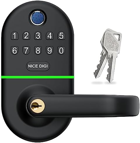 Smart Keypad Door Lock with Handle: NICE DIGI Keyless Entry Digital ...