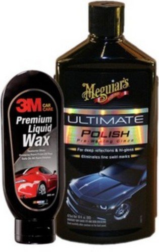3M Combo Liquid Wax (200 ml) and Ultimate Polish (473 ml) : Amazon.in ...