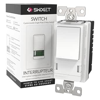 Swidget smart-ready Switch - 1P/3way - Add a Wi-Fi or Z-Wave Insert to make it a Smart Switch ...