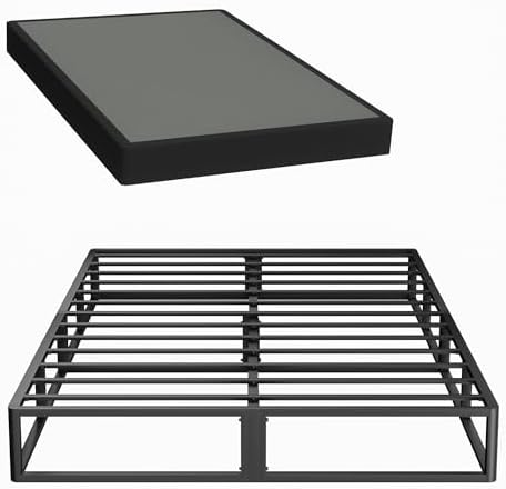 Amazon.com: TATAGO Box Spring Queen Size 9 Inch Strong Metal Frame ...