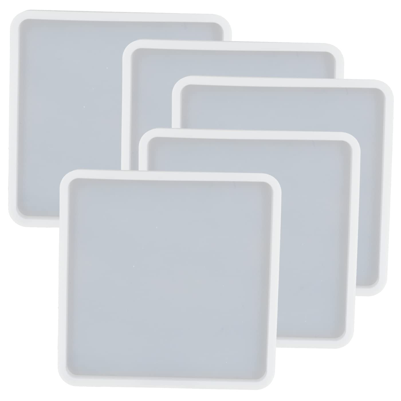 Amazon.com: 5Pcs Square Shape Epoxy Mold DIY Resin Casting Square Base ...