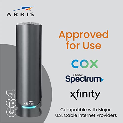 ARRIS Surfboard G34 DOCSIS 3.1 Gigabit Cable Modem & Wi-Fi 6 Router ...