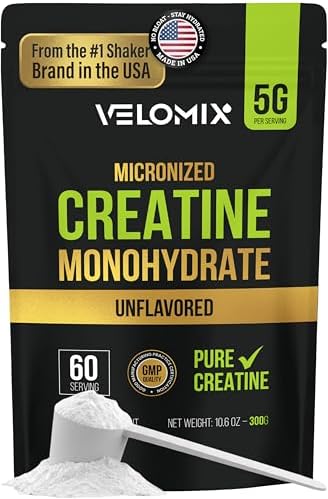 Amazon.com: VELOMIX Micronized Creatine Monohydrate Powder - 100% Pure ...