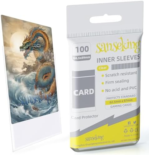 Amazon.com: Sanseking Clear PP Cards Sleeves,100pcs First Layer Card ...