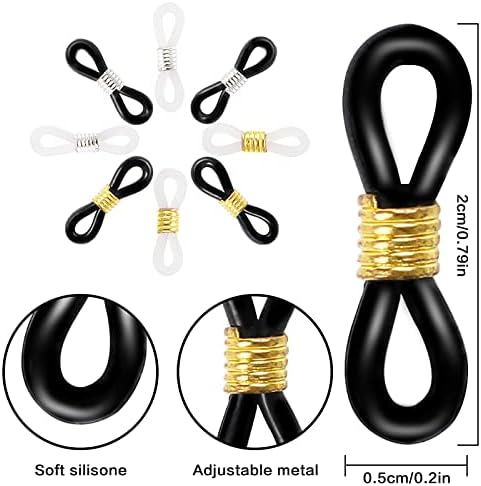 Amazon.com: Eyeglass Chain Ends 100PCS Glasses Chain Loop Holder ...