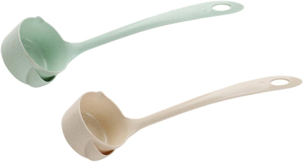 Amazon.com: Cabilock 1 Set 2 Pcs Grease Spoon Ladle Steel Cookware ...