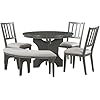 Amazon.com: Bellemave 5-Piece Round Dining Table Set for 4 Round ...