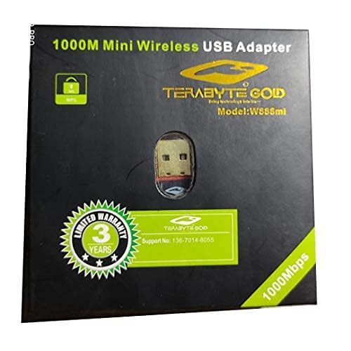 Terabyte Gold W888Mi Mini 1000Mbps High-Speed Wireless USB Adapter Mini ...