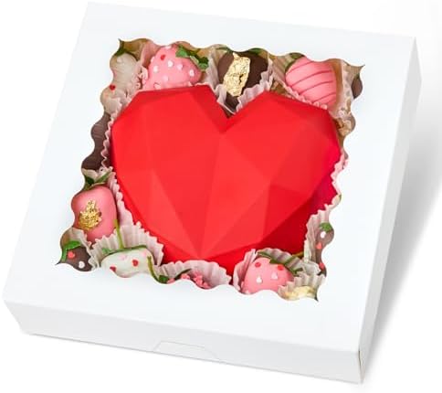 Kucoele 20 PCS Pie Boxes, 10 x 10 x 2.5 Inches Bakery Boxes with Window ...