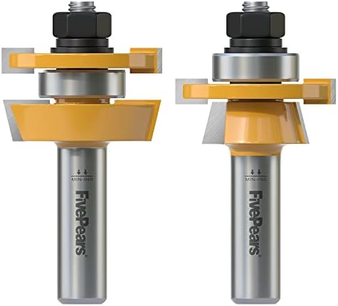 YONICO Glass Cabinet Door Rail and Stile Router Bits 2 Bit Ogee 1/2 ...