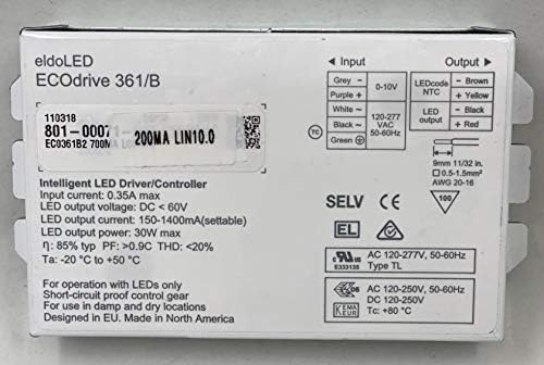 EldoLed ECOdrive 361/B 200MA LIN 10.0MIN, ECOdrive, 30W, 0-10V, 1 ...