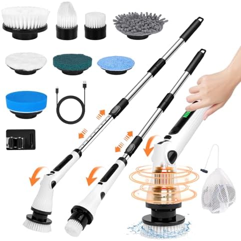 Amazon.com: Ibelor Electric Spin Scrubber, 2 Adjustable Speeds Cordless ...