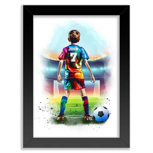 Personalised Football Wall Art Print - Boys Football Gifts - Football ...