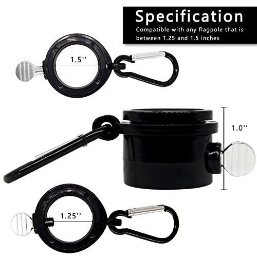 Snapklik.com : Flag Pole Mounting Ring Clip 1.5-Inch Diameter Rotating ...