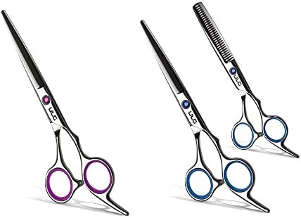 Amazon.com: Hair Cutting Scissors Thinning Shears Kit ULG Professional ...