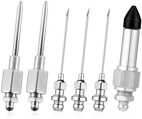 lasuroa 6pcs Grease Gun Accessory Set, Including 3 Grease Needle Nozzle ...