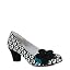 Ruby Shoo Women's Black Turquoise Samira Mid Heel Court Shoe Pumps UK 3 ...