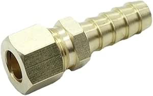 Amazon.com: CDQBWKJGFJ 1 Piece Compression 3/8" Tube OD to 3/8" Hose Barb fitting Transmission ...