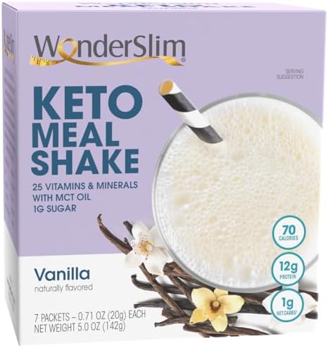 Amazon.com: WonderSlim Keto Meal Replacement Shake, Vanilla, Low Carb ...