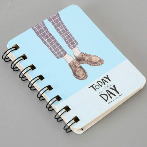 SUPERTOOL Mini Spiral Notebook Cartoon Diary Notepad Cute A7 Footprint ...