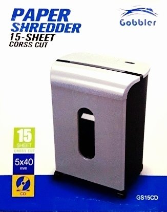 Paper Shredder - 15 Sheet Cross Cut Shredder with Separate CD/ID Card ...