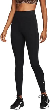 Nike One Women's High-Rise Leggings DM7278-010, Size XS Black/White at ...