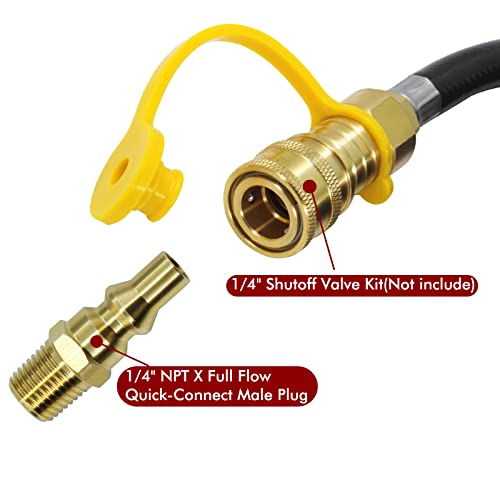 Snapklik.com : Propane Gas Quick Connect Adapter 1/4 NPT Full Flow ...