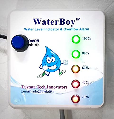 Buy WaterBoy 5-Levels Water Level Indicator and Tank Full Alarm 6 Brass ...