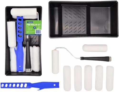 ProRenovator 10pcs Home Decorating Kit Paint Rollers & Tray Set,Stirrer ...