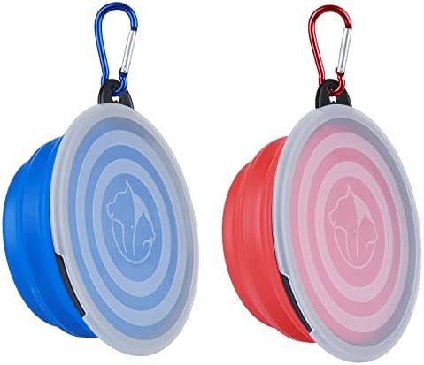 Amazon.com : Collapsible Dog Bowl,2 Pack Portable and Foldable Pet ...