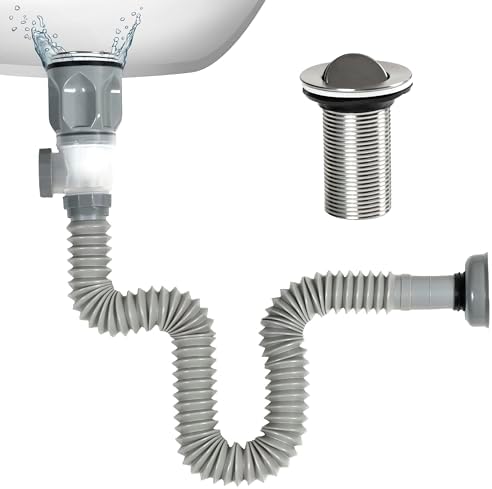 Bathroom Sink Drain Kit, Bathroom Sink Drains with Expandable ...