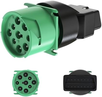 Amazon.com: OBD2 to 9 pin J1939 Adapter,16 Pin OBD2 Male to 9 Pin J1939 ...