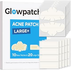 Amazon.com: Glowpatch 10 Hydrocolloid Nose Patches + 20 XL Pimple ...