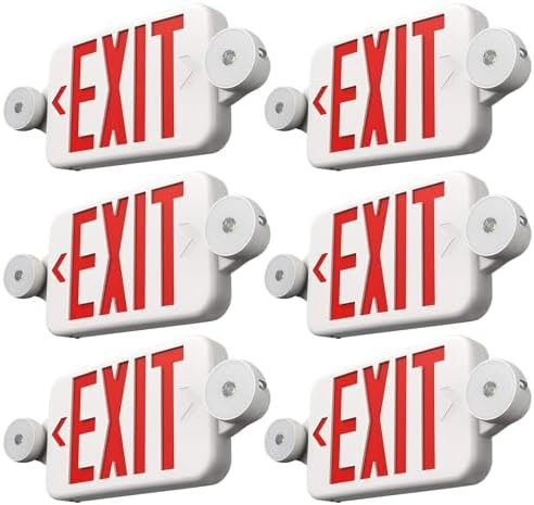 LED Edge Lit Exit Sign Aluminum Housing AC 120-347V Emergency Exit ...
