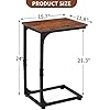 Amazon.com: BETTAHOME: C Shaped Side Table, Small End C Table, for ...