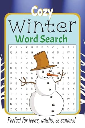 Cozy Winter Word Search Puzzle Book: Easy to Read Relaxing Winter Theme ...