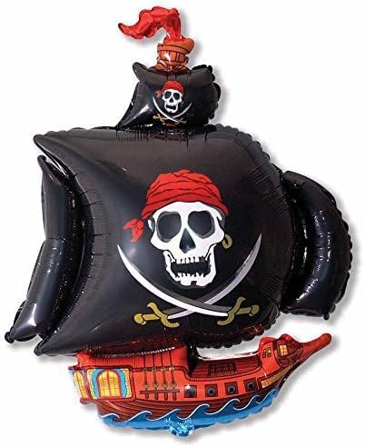 Amazon.com: Toyland® Pirate Party 26" Large Black Pirate Ship Foil ...