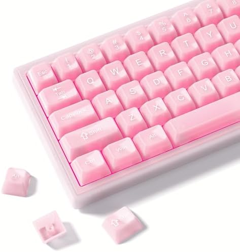 Amazon.com: SUEHIODHY Crystal Jelly Keycap, Pink Shine Through Custom ...