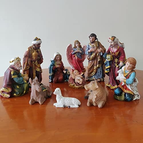 Buy Breeze Handicrafts Resin Made In India Xmas Decor Crib Set/Nativity ...