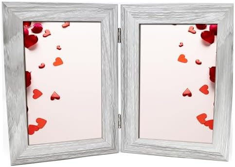 Tinkeps Double Photo Frame 7x5, Hinged Folding Picture Frames 7x5 for ...