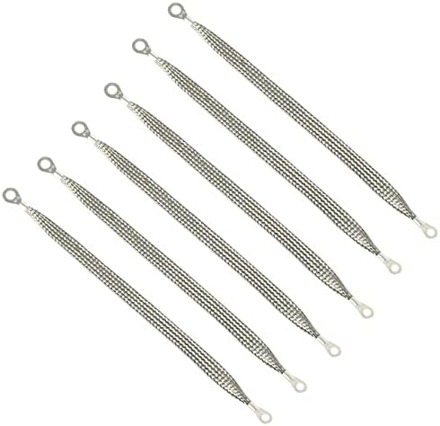 6 Pack Universal Automotive Engine Ground Strap, 12"x 1/2" Tinned ...