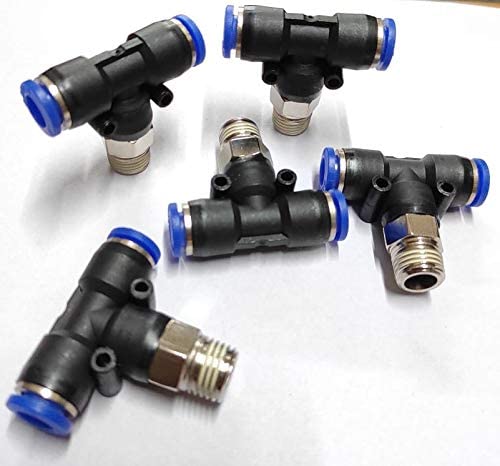 HYCO Quick Connector Pneumatic Air Fittings "T" SHAPE Male Thread 50pcs ...