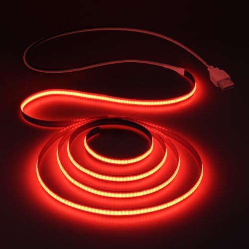 Aclorol USB COB LED Streifen Rot 1M 5V Flexibel COB LED Strip Lights ...