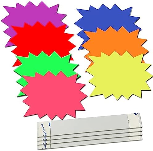 Amazon.com : AWEELON100Pcs Starburst Signs Fluorescent Signs Starburst ...