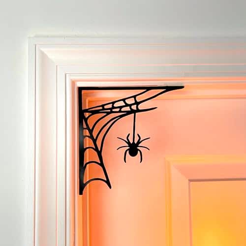 Amazon.com: Spooky Web with Spider Door Corner Decor, Halloween Creepy ...