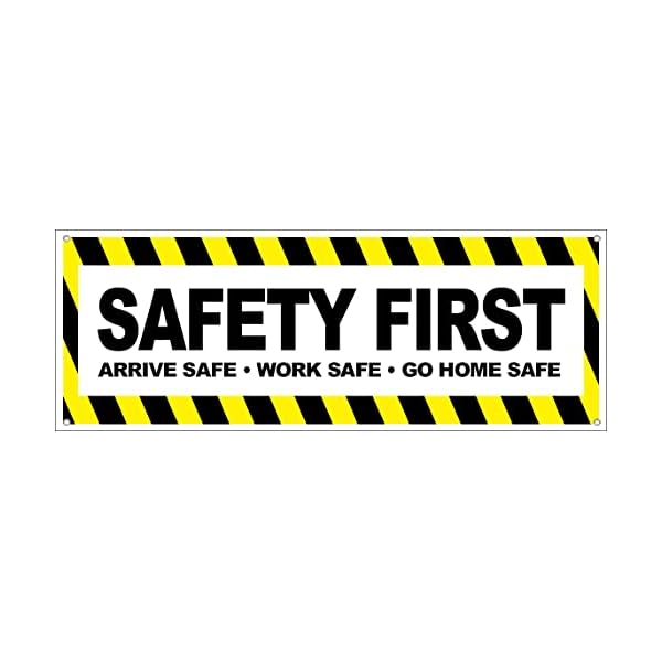 4 Less Co 18x48 Inch SAFETY FIRST Vinyl Banner Sign yb - Luxesafety.com