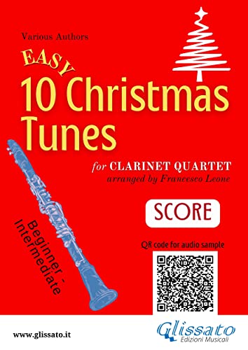 Clarinet Quartet score "10 Easy Christmas Tunes": for beginner ...