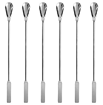 Amazon.com: EISCO 6PK Lab Spatula Spoon, 9" - Stainless Steel, Polished ...
